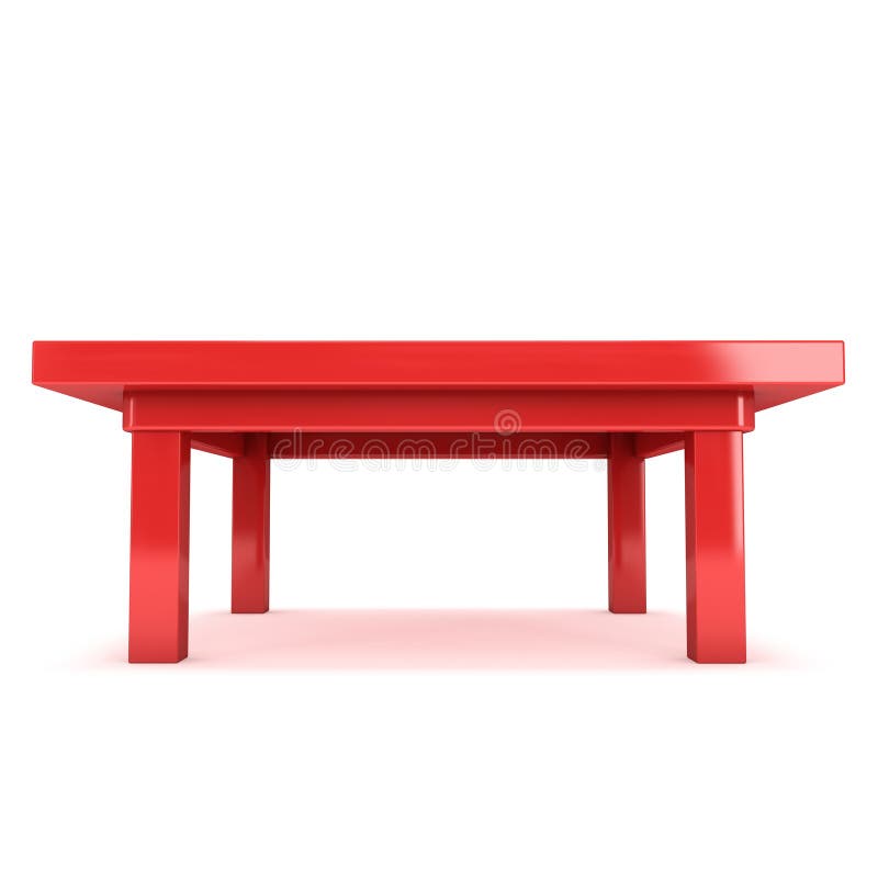 Red Table 3D stock illustration. Illustration of plastic - 82696801