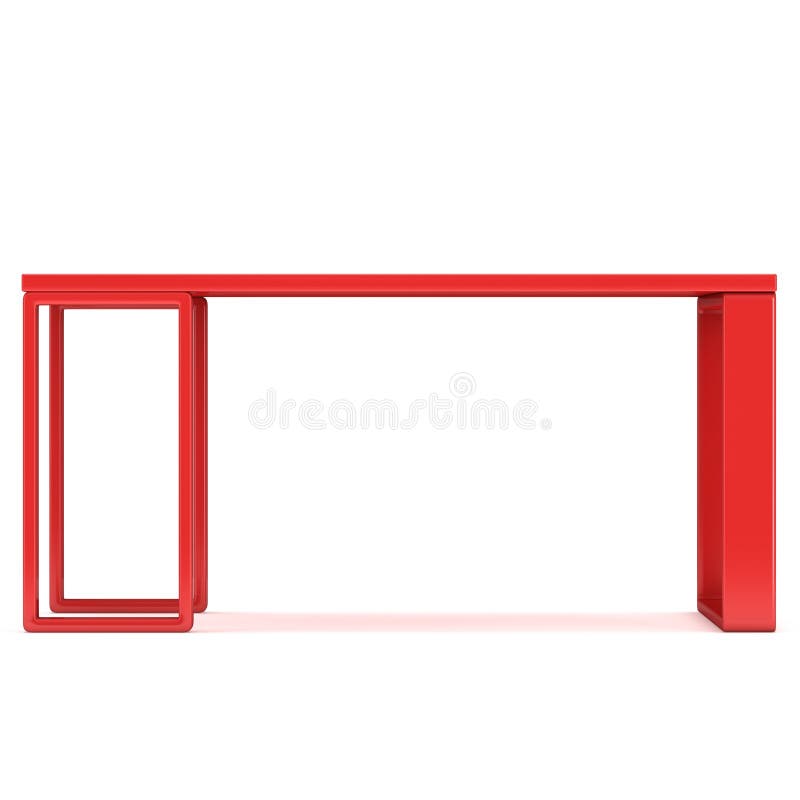 Red Table 3D stock illustration. Illustration of desk - 84191999