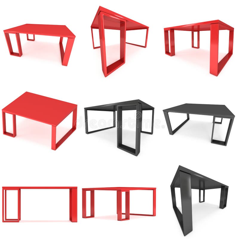Red Table 3D stock illustration. Illustration of backdrop - 84298479