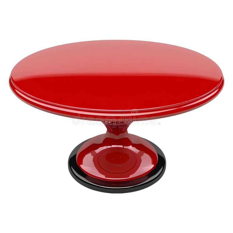 Red Table Round on Transparent Background - Ai Generated Stock ...