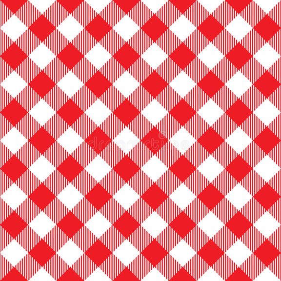 Red Tablecloth Diagonal Seamless Pattern Stock Vector - Illustration of ...