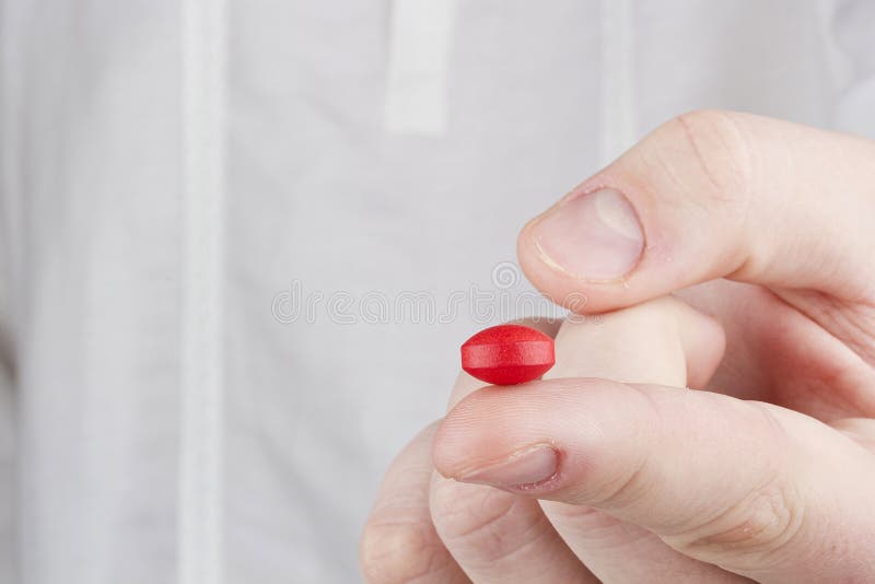 Red Tablet stock image. Image of drug, cure, depression - 27219833