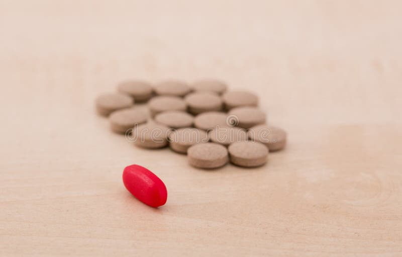 Red tablet therapy stock photo. Image of health, pile - 65523158