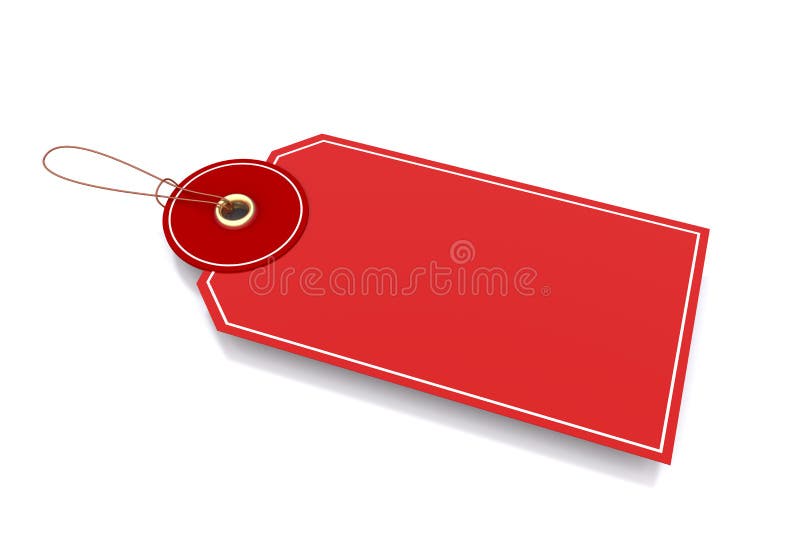 Red tag or sticker stock vector. Illustration of promotion - 6926833