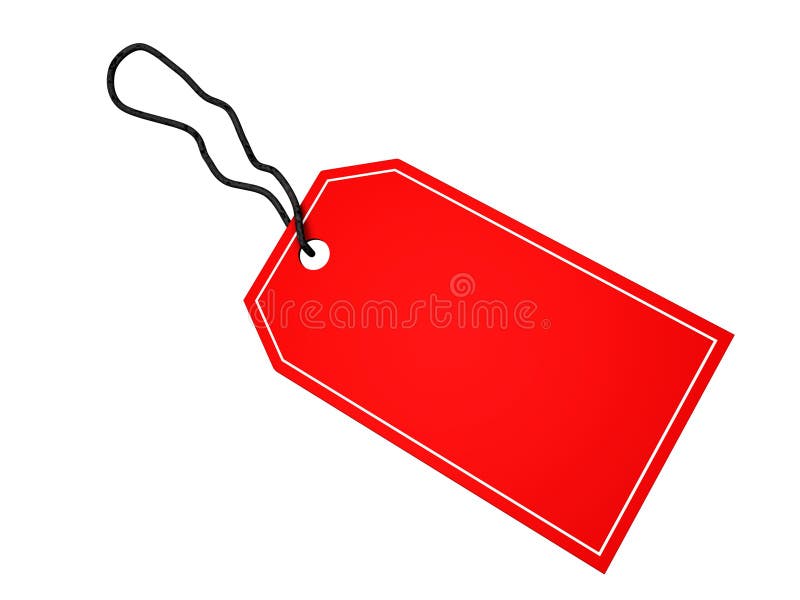 Red tag stock illustration. Illustration of shiny, attached - 8786370
