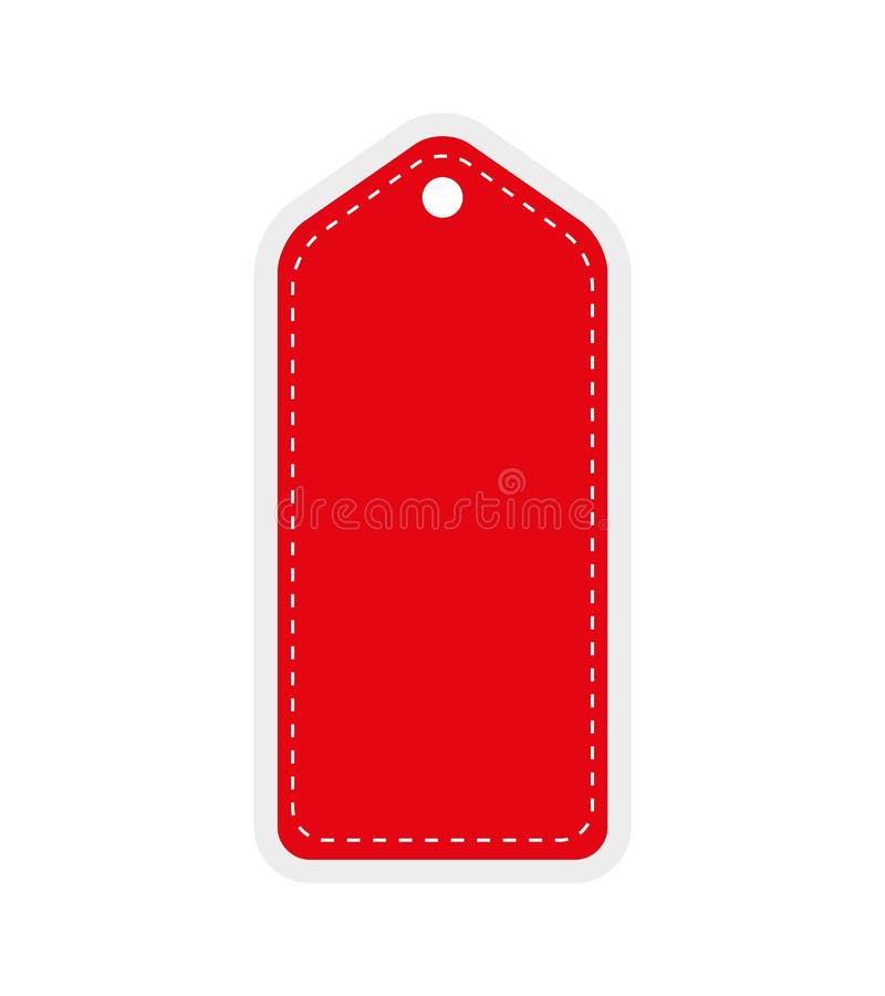 Red Tag Icon. Label Design. Vector Graphic Stock Illustration ...