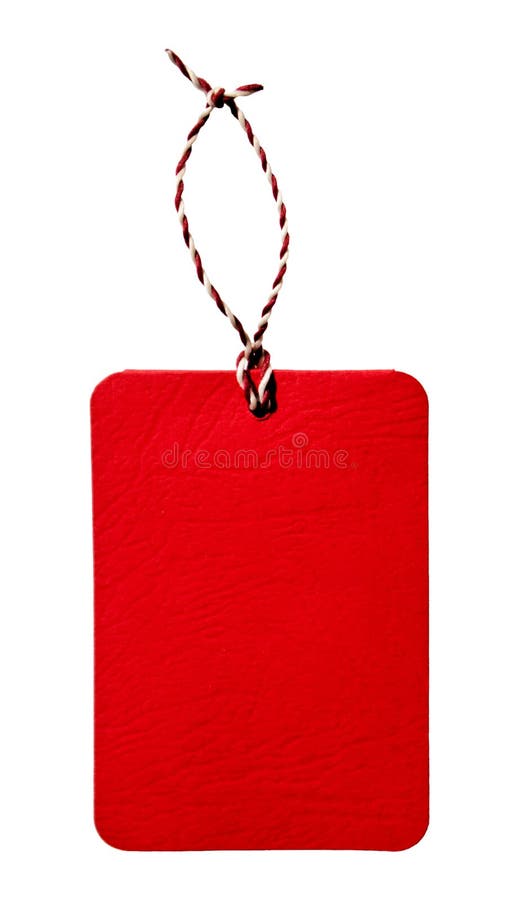 Red Paper Luggage Tag stock image. Image of empty, parcel - 16061451