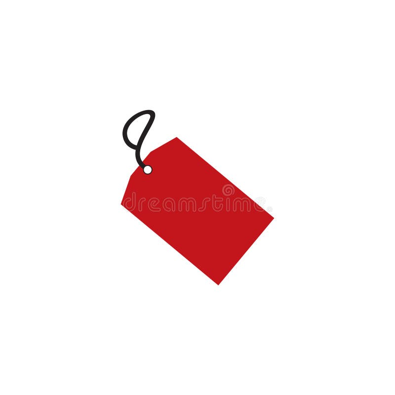 Red Tag Label Logo Design Template Stock Vector - Illustration of ...