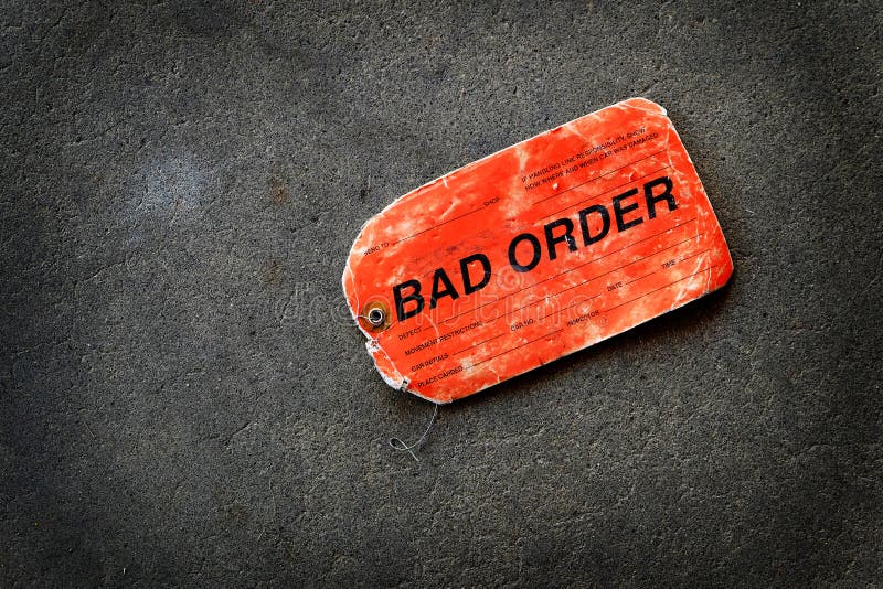 Red Tag Marker for Bad Order on Ground Stock Photo - Image of blank ...