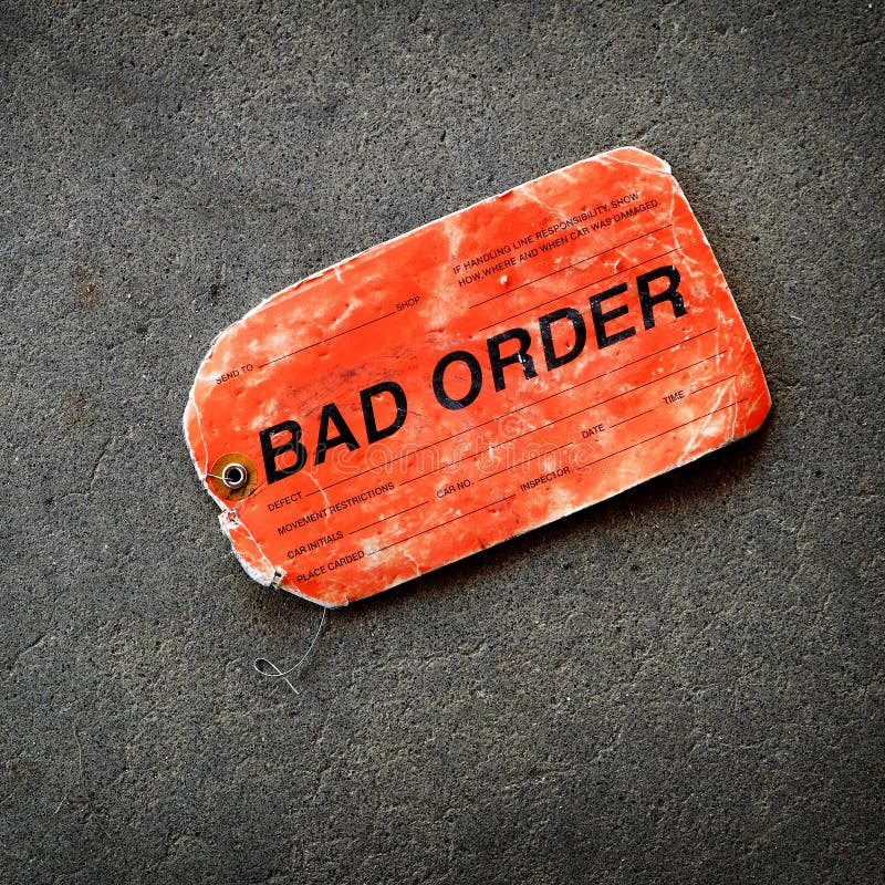 Red Tag Marker for Bad Order on Ground Stock Image - Image of promotion ...