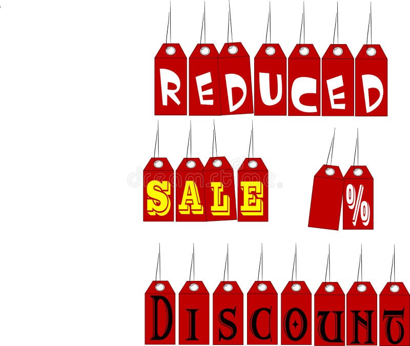 Red tag sale stock vector. Illustration of reductions - 23270491