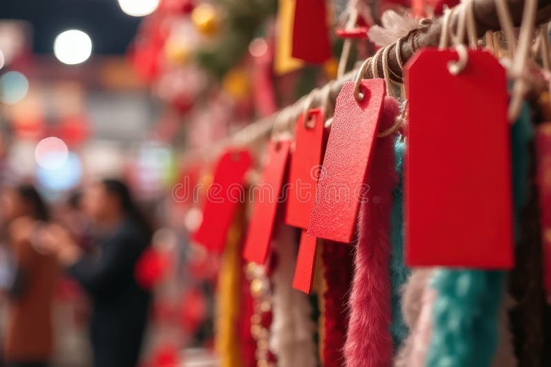 Red Tag Sale Event Exhibition Stock Illustration - Illustration of ...