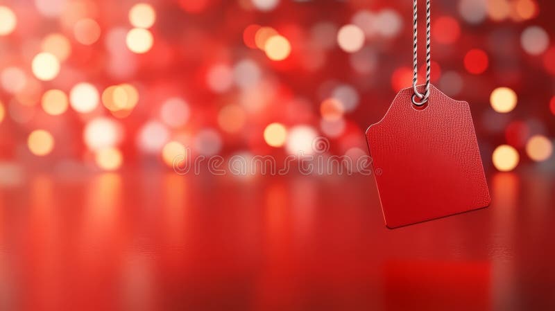 Red Tag on String, Symbol of Sales and Shopping Sprees Stock ...