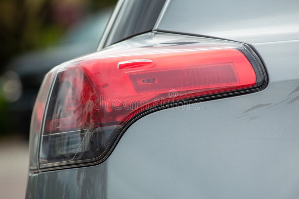 A Tail Light on a Modern Car Stock Photo - Image of signal, light ...
