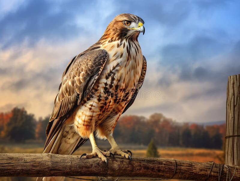 Red Tailed Hawk Made with Generative AI Illustration Stock Illustration ...
