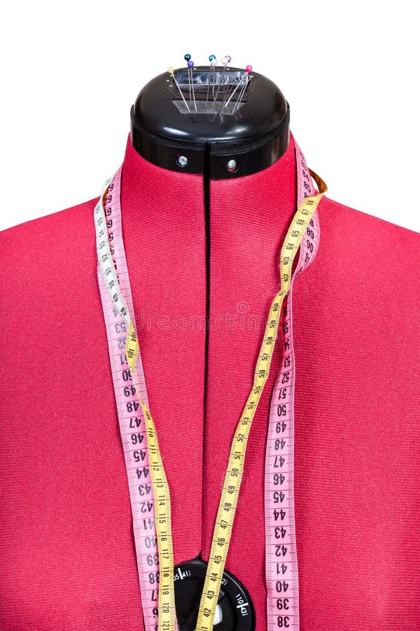 Tailor Dummy - Female Figure Red Mannequin Stock Photo - Image of ...