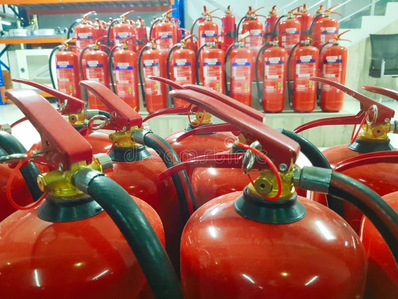 Red Tank of Fire Extinguisher, Safety Equipment Stock Photo - Image of ...