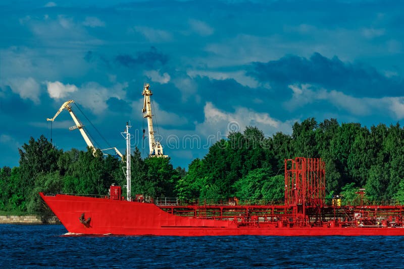Red tanker ship stock photo. Image of tanker, pipeline - 99716952
