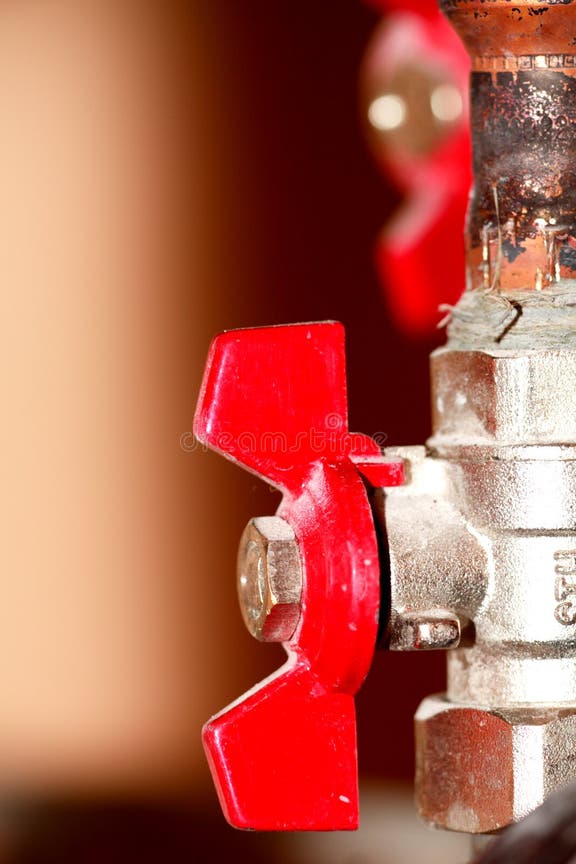 Red tap stock image. Image of water, house, metal, pipeline - 7999465