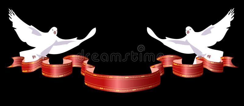 Red Tape and dove_2 stock vector. Illustration of curved - 13441053