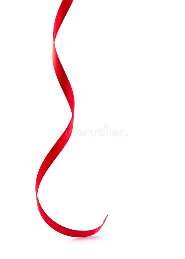 Red Tape Loop on White Background Stock Photo - Image of loop, ornament ...