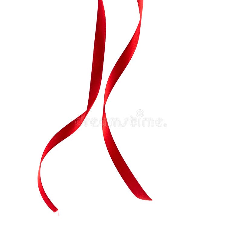 Red Tape Loop on White Background Stock Photo - Image of loop, ornament ...