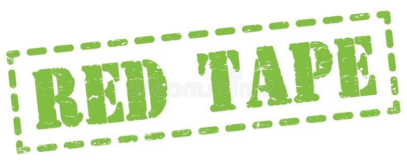 RED TAPE Written Word on Red Stamp Sign Stock Illustration ...