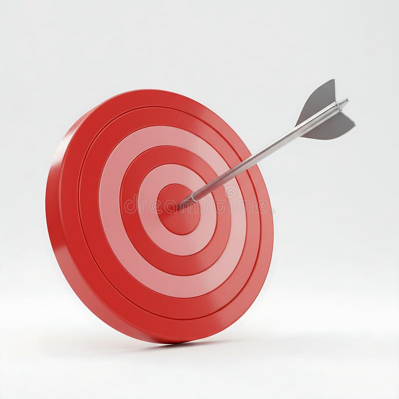 Red Target with Arrow - Bullseye Concept Stock Illustration ...