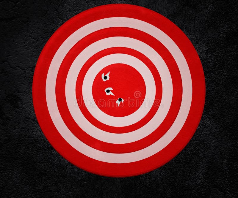 Target on Red Background. Vector Illustration Stock Vector ...