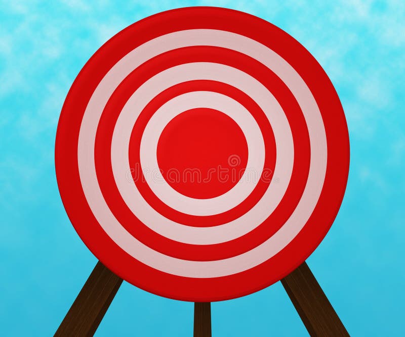 Target on Red Background. Vector Illustration Stock Vector ...