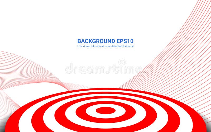 Red Target Board on White Background. Vector Isolated Template for ...