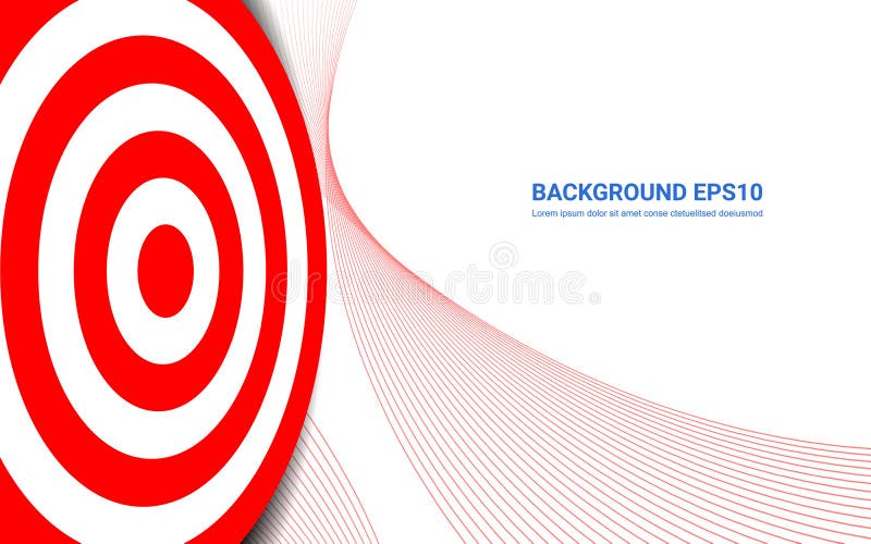 Red Target Board on White Background. Vector Isolated Template for ...