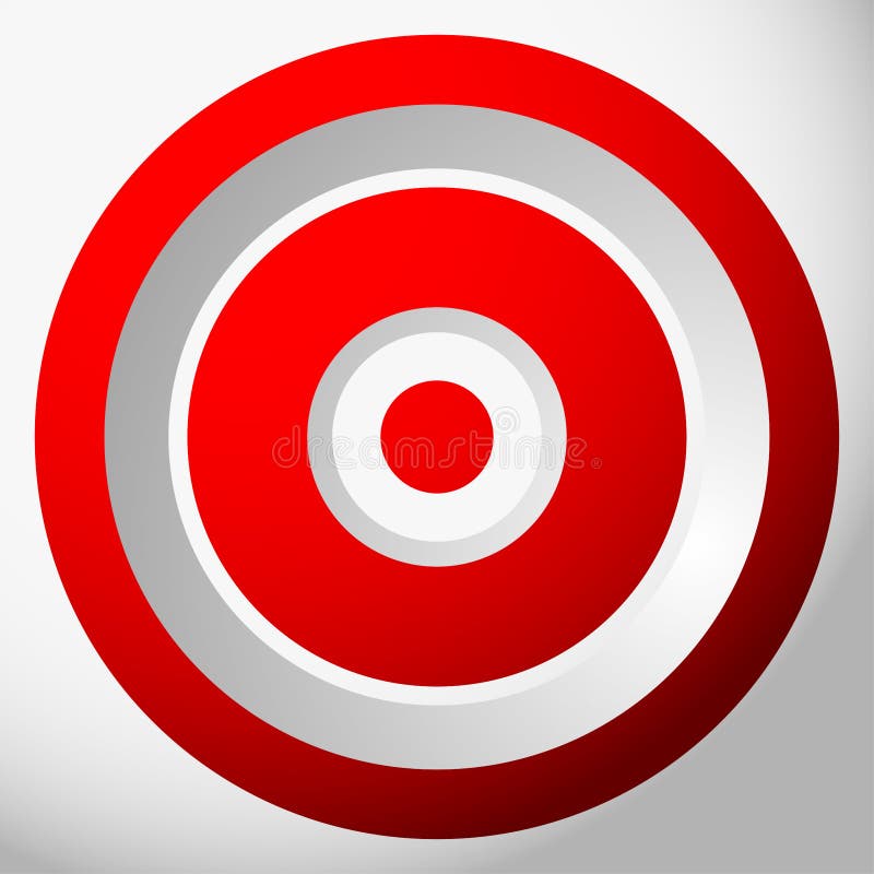 Red target, bulls eye icon stock vector. Illustration of efficiency ...
