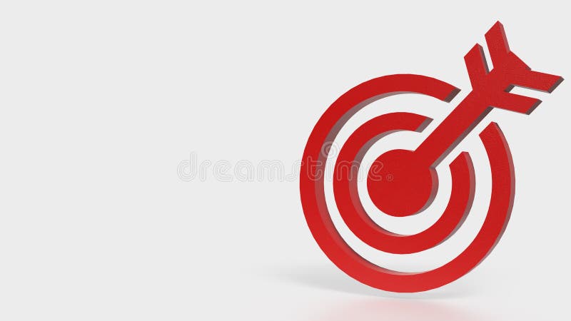 The Red Target for Business Concept 3d Rendering Stock Illustration ...