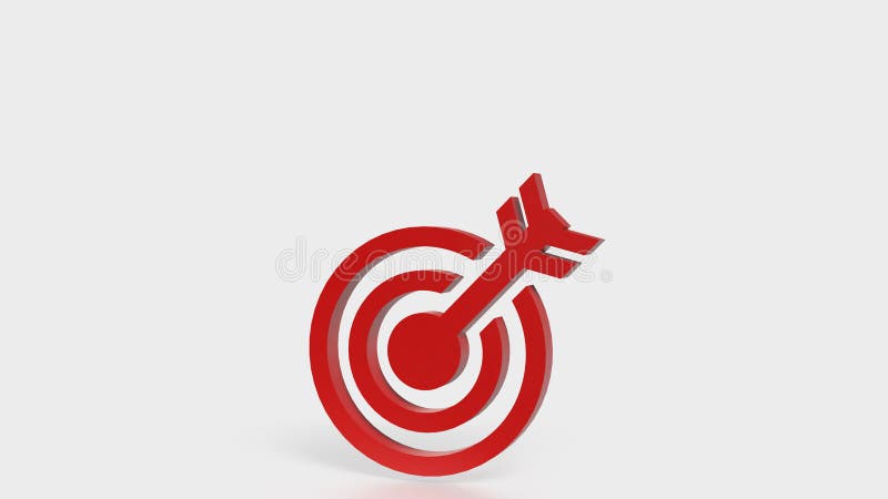 The Red Target for Business Concept 3d Rendering Stock Illustration ...