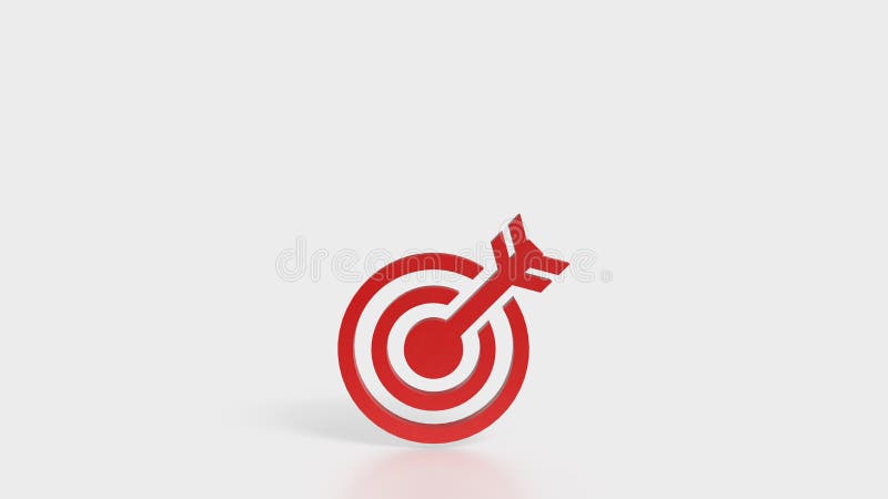 The Red Target for Business Concept 3d Rendering Stock Illustration ...