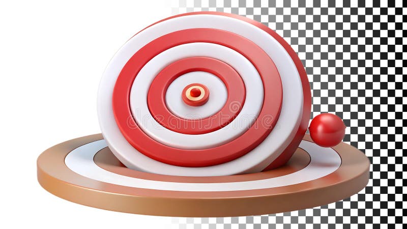 Red Target with Concentric Circles, Aiming Symbol Png Transparent Image ...