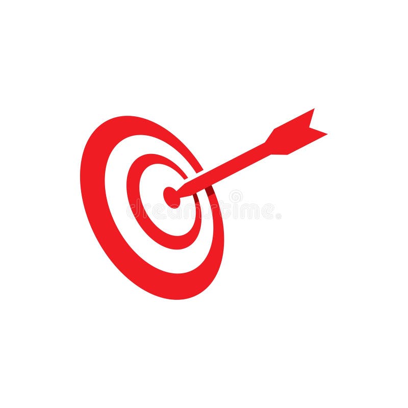 Red Target Icon Illustration Design, Darts Logo Icon Illustration Stock ...