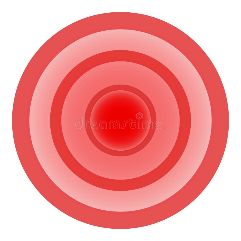 Red Target is Making a Painful Burning Sensation Stock Vector ...