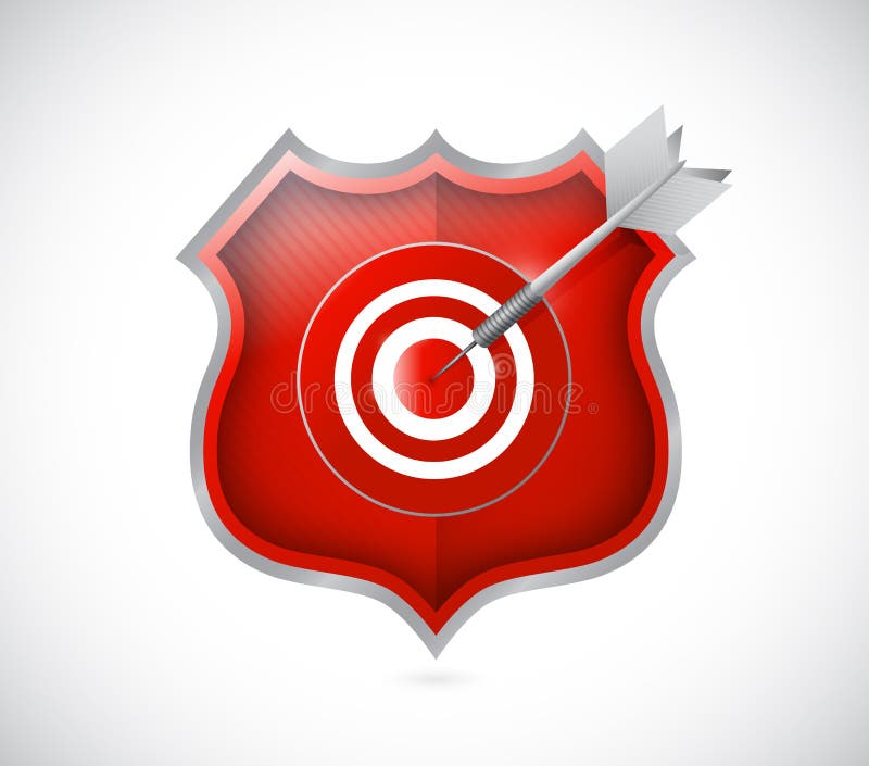 Red Target Shield Illustration Design Graphic Stock Illustration ...