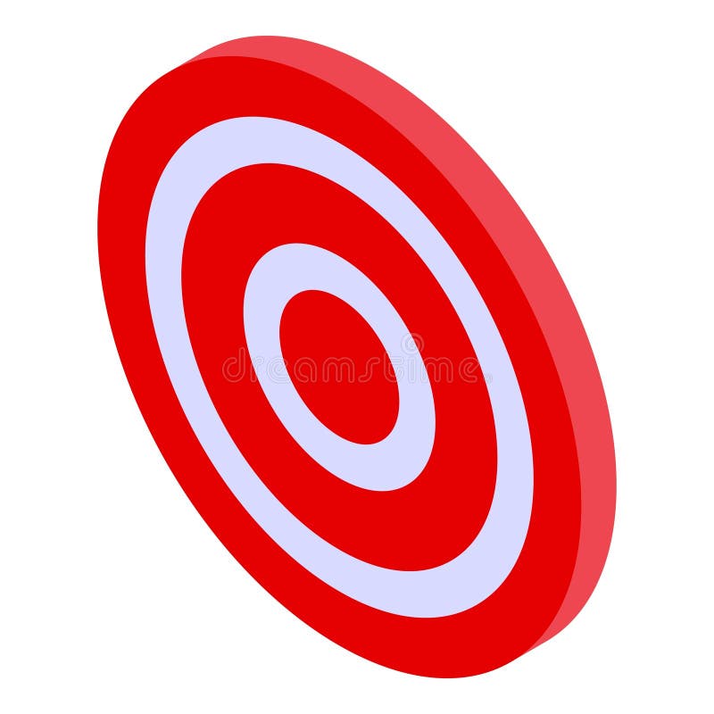 Red Target for Shooting with Bow and Arrow in Tilted View Stock ...