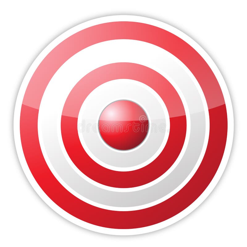 Bullseye target stock illustration. Illustration of white - 9468284