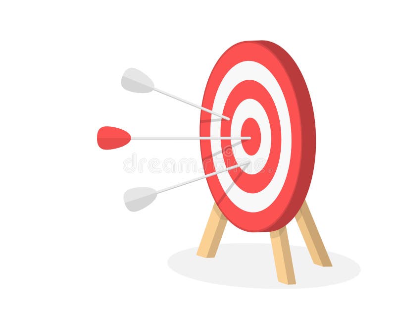 Red Target stock vector. Illustration of center, stand - 241107218