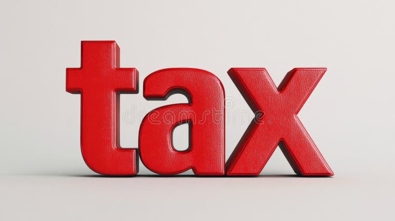 Red Tax Letters. Financial Concept for Business. Tax Payment, Return ...