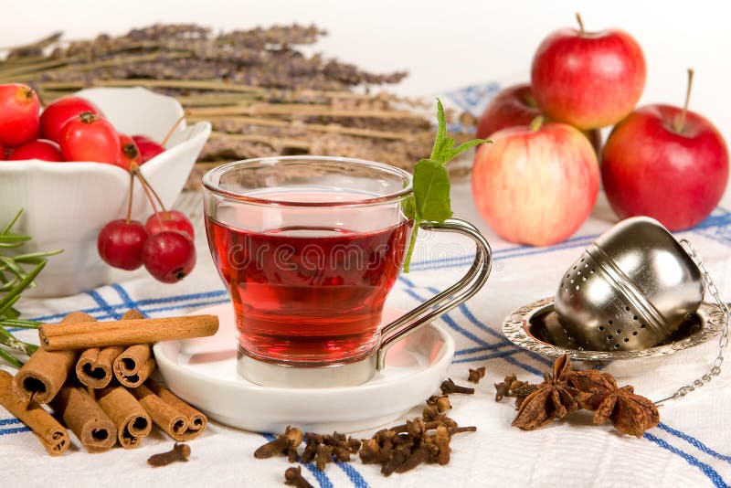 Red tea stock photo. Image of fruit, plants, health, cinnamon - 7250240