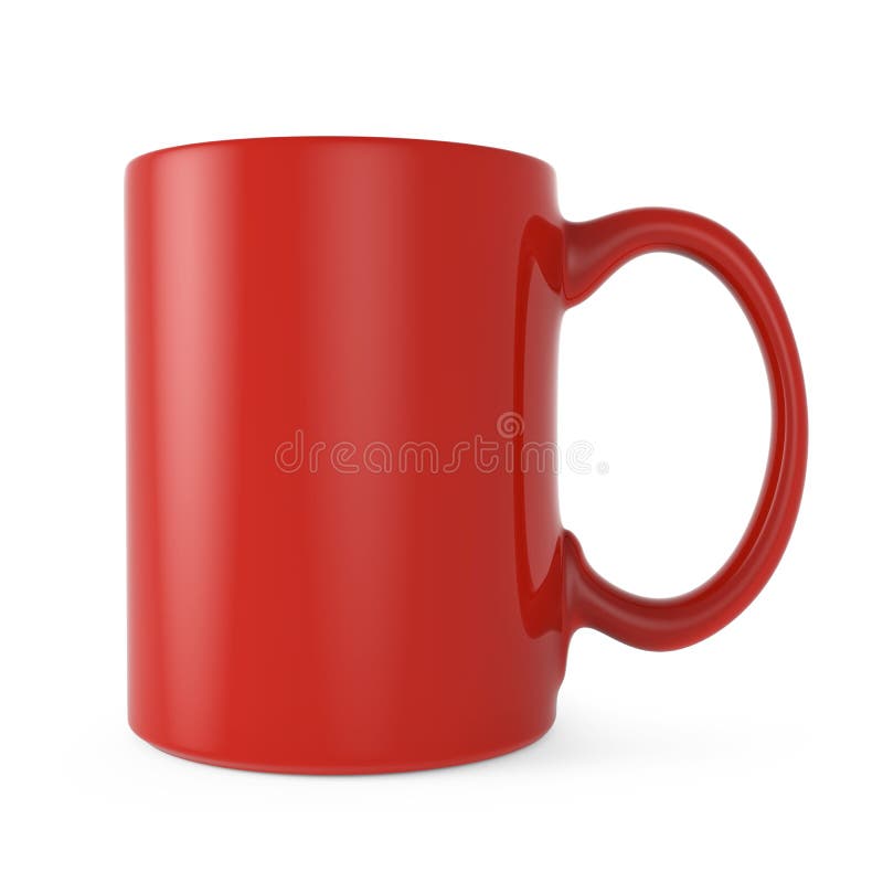 Red tea or coffee mug stock illustration. Illustration of clear - 89456857