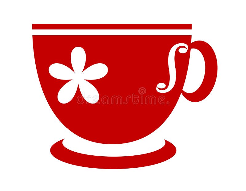 Red tea cup stock illustration. Illustration of illustration - 6244545