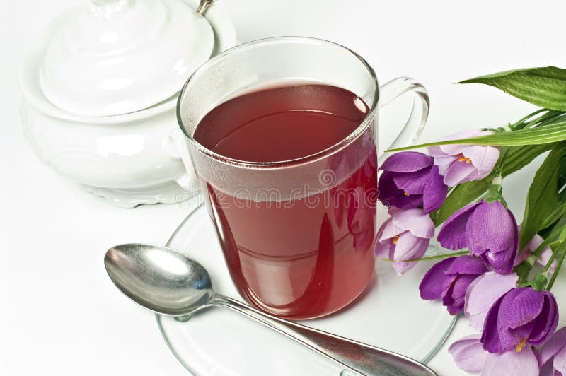 Red tea in a glass stock image. Image of nutritional - 12762407