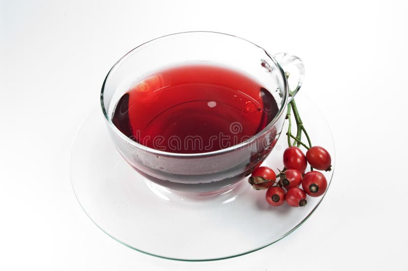 Red tea in a glass cup stock image. Image of dieting - 16321169