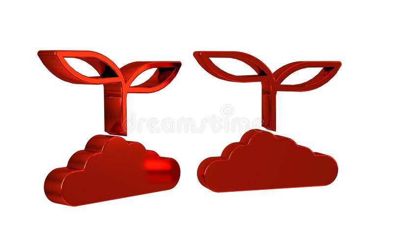 Red Tea Leaf Icon Isolated on Transparent Background. Tea Leaves Stock ...